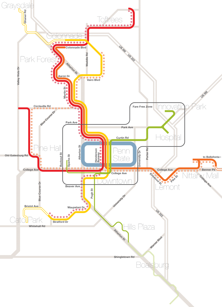 CATABus Network Redesign, State College – James Graef
